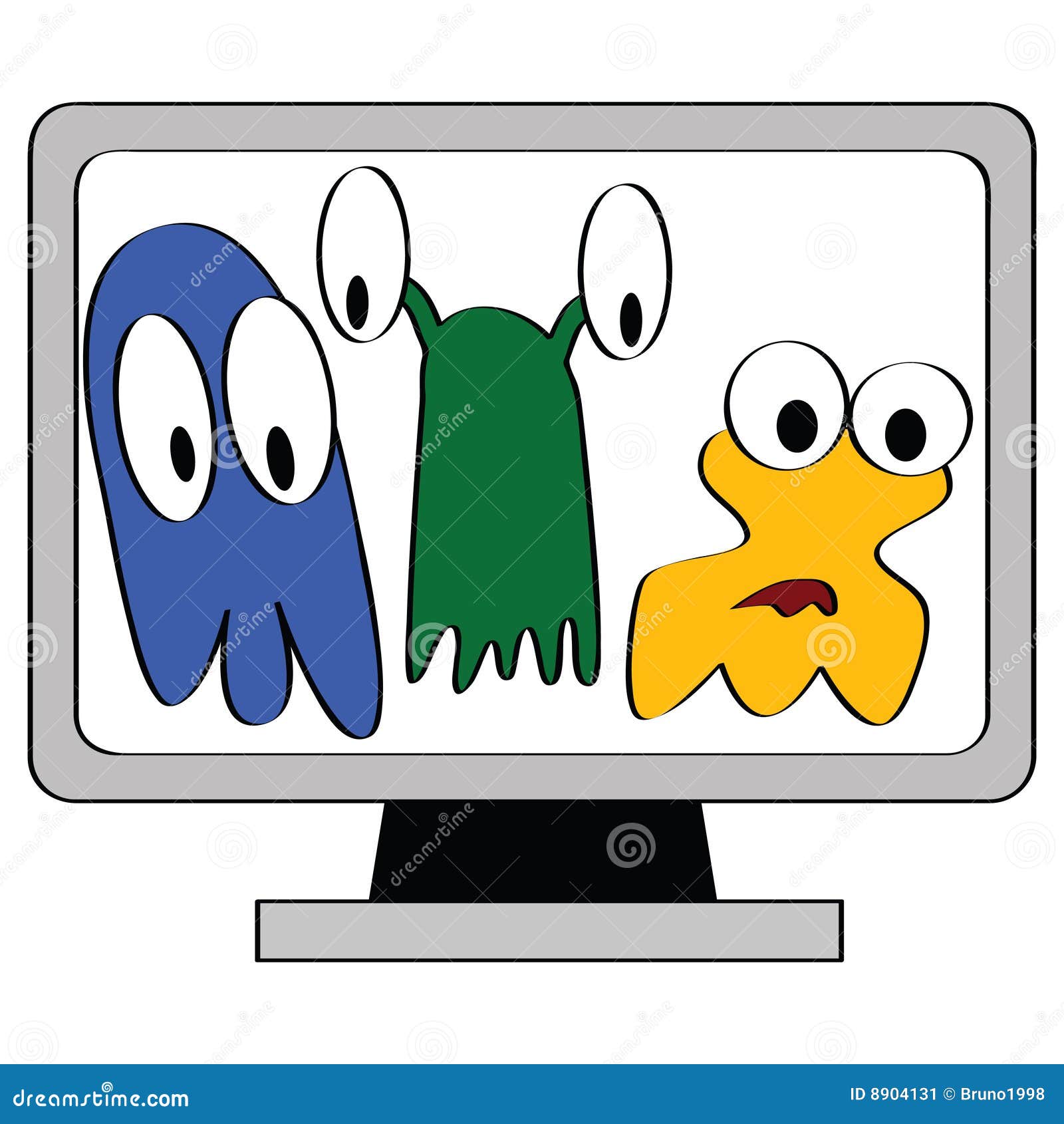 Computer virus stock vector. Illustration of electronics - 8904131