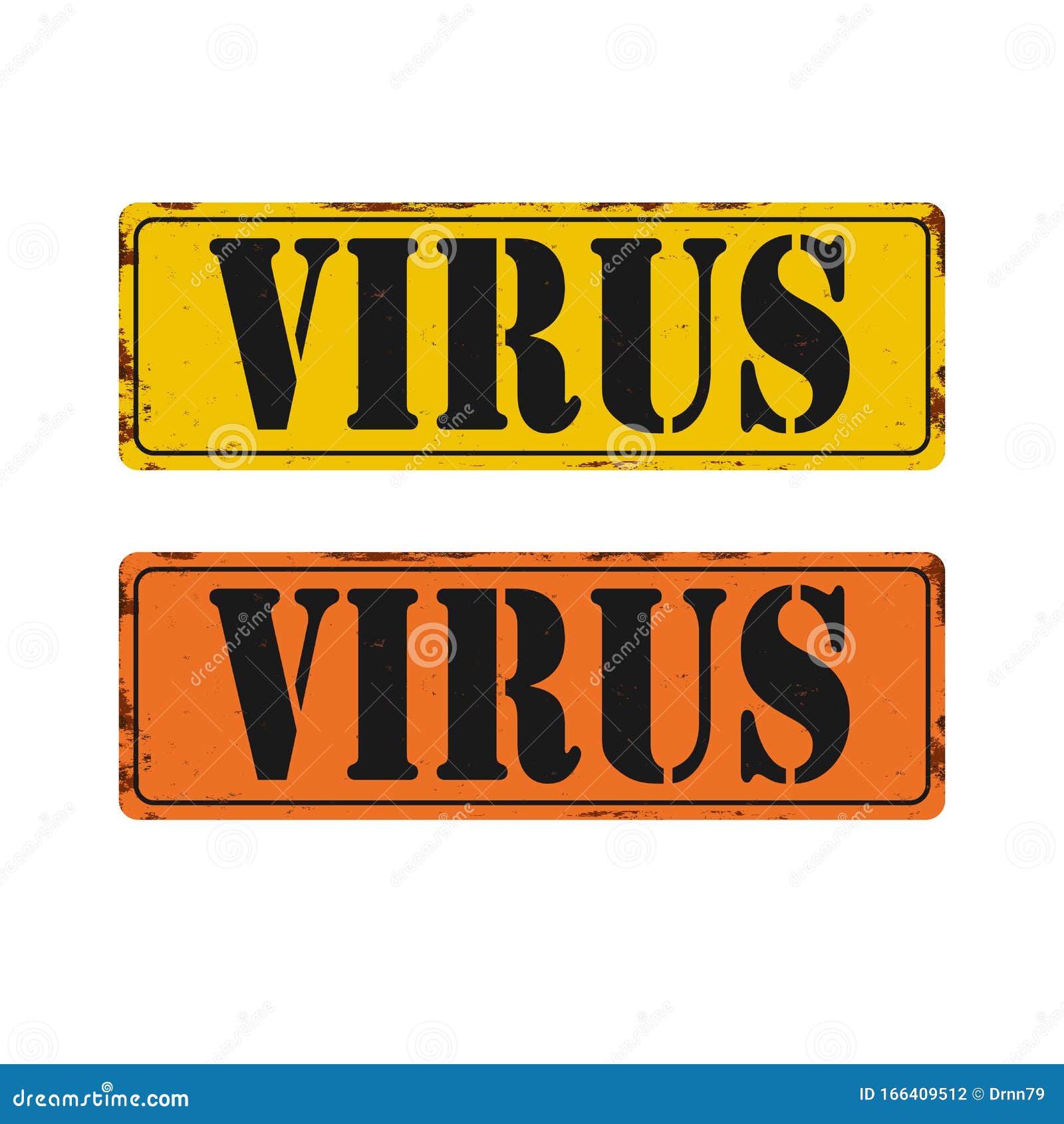 Computer Virus Alert, Grungy Sign, Vector on a White Background Stock ...