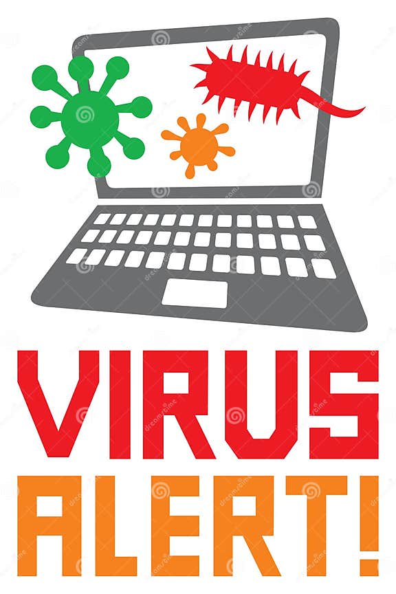 Computer Virus Alert Icon Vector Illustration Stock Vector ...
