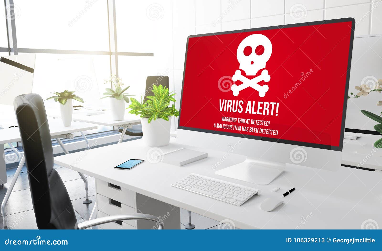 Computer office virus stock illustration. Illustration of digital ...