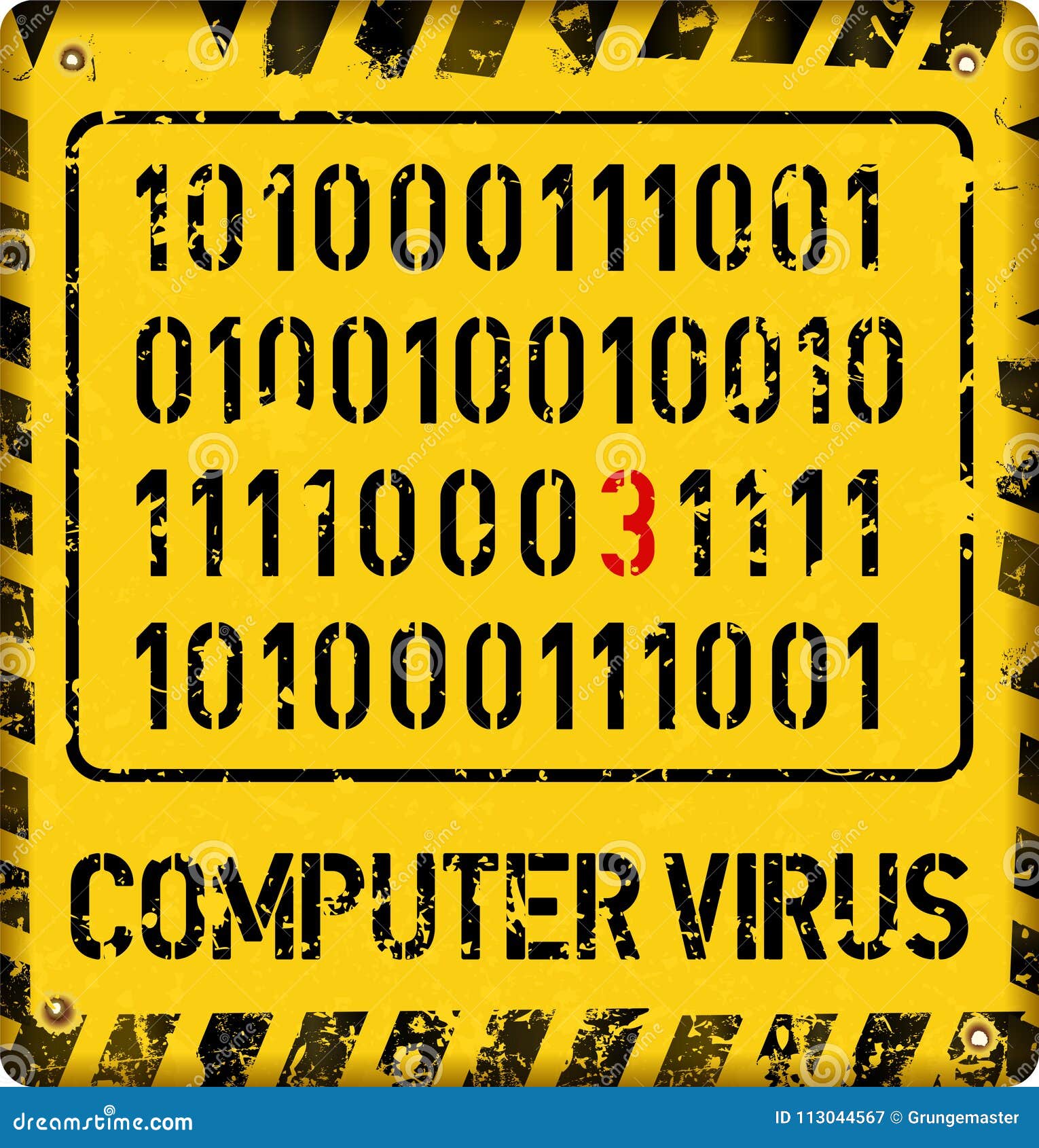 Computer Virus Alert Sign, Internet Security Concept, Stock Vector ...