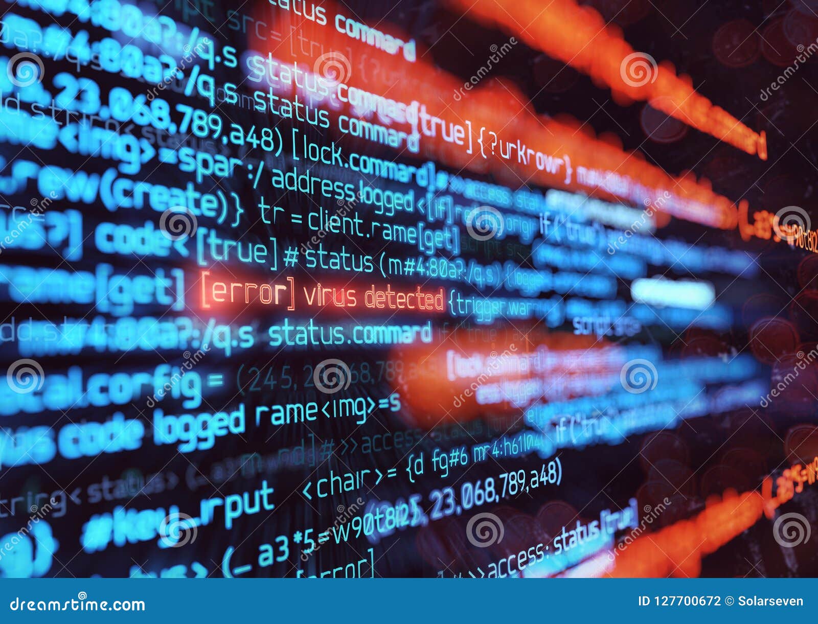 Computer Virus Attack Background Stock Illustration - Illustration of ...