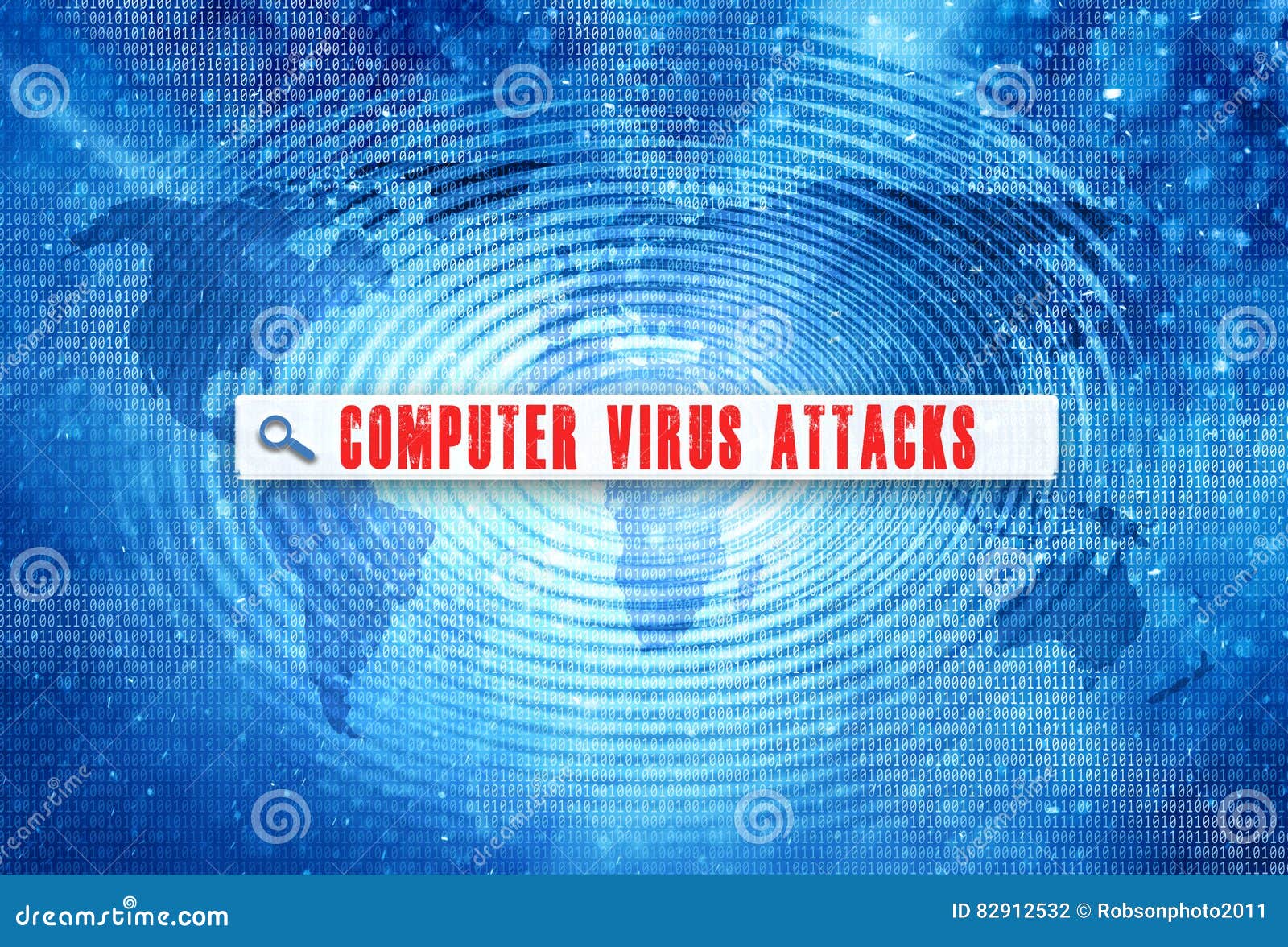 Computer Virus Attack Words Search Bar Background Stock Illustration ...