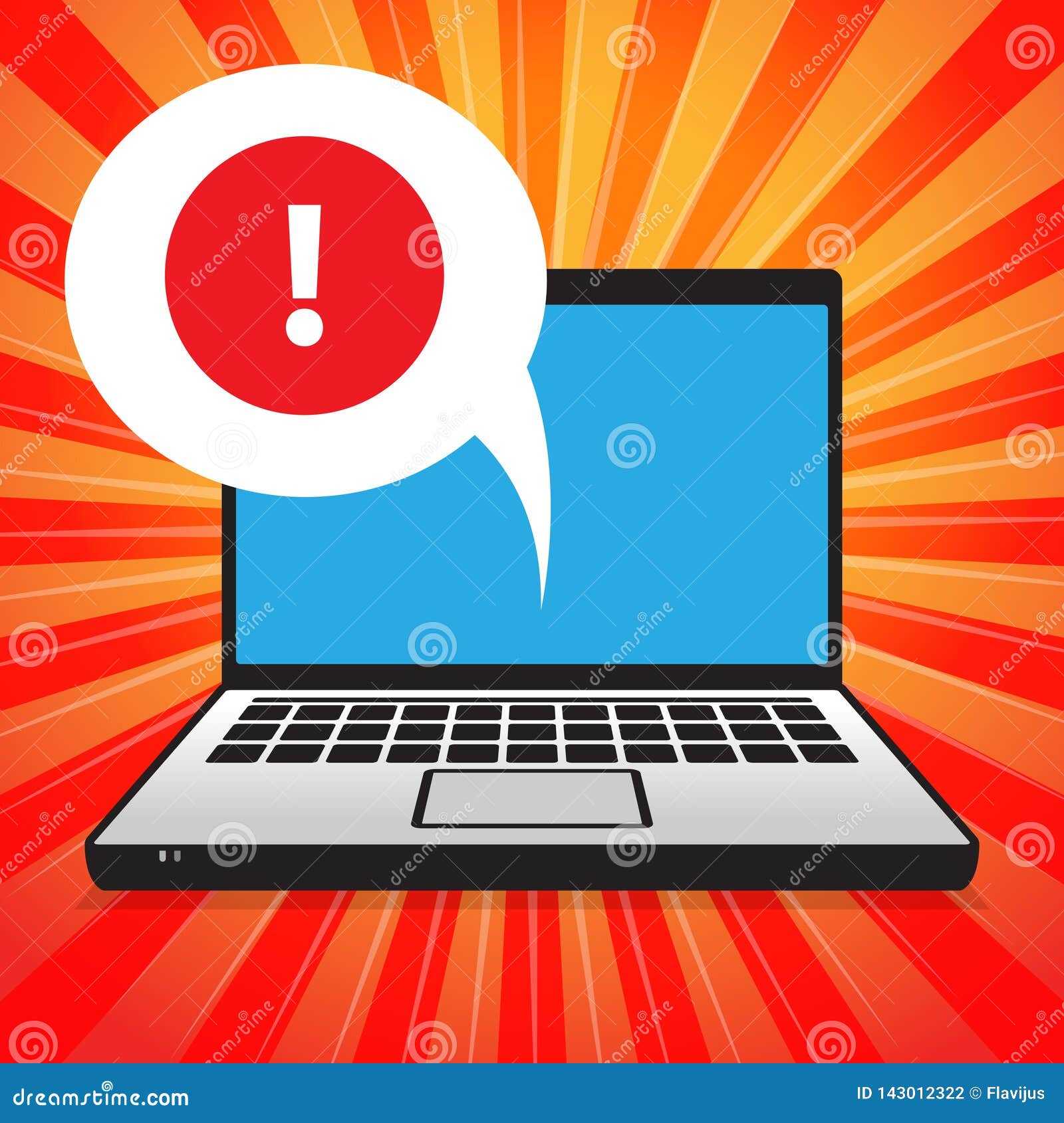 Computer Virus Attacking Alert Stock Vector - Illustration of monitor ...