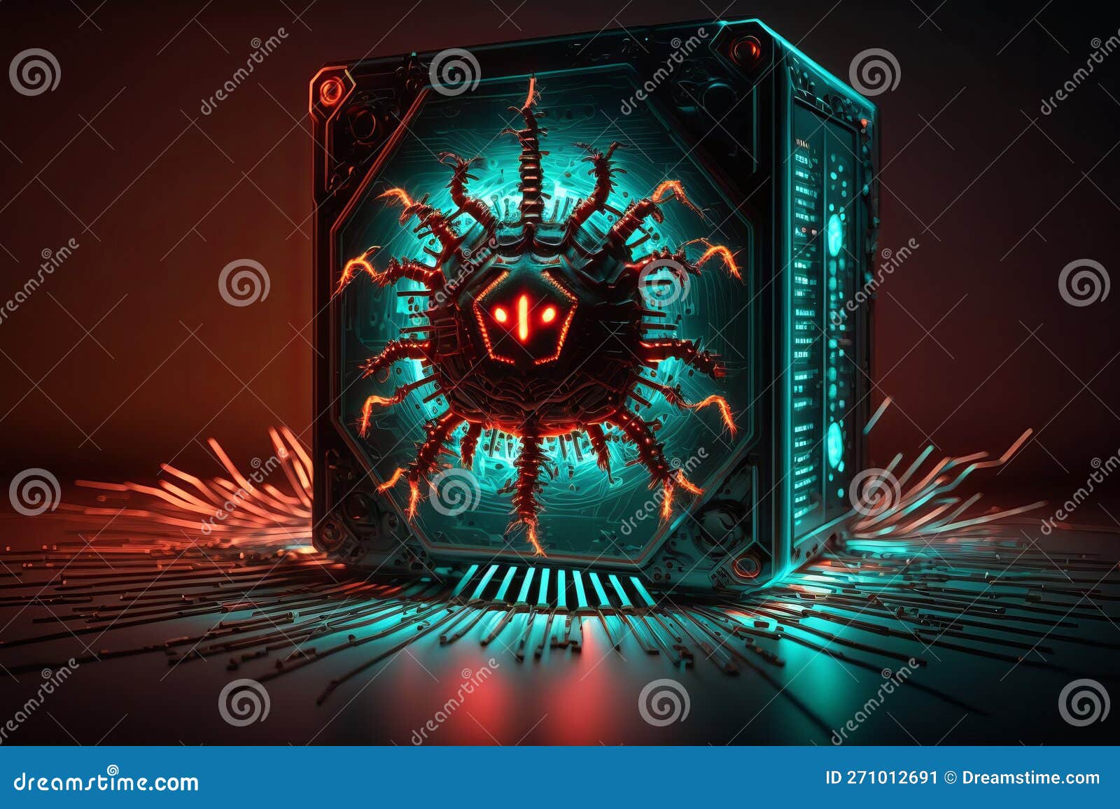 Computer Virus Background. Malware, Ransomware, Spam, Phishing, Hacked ...