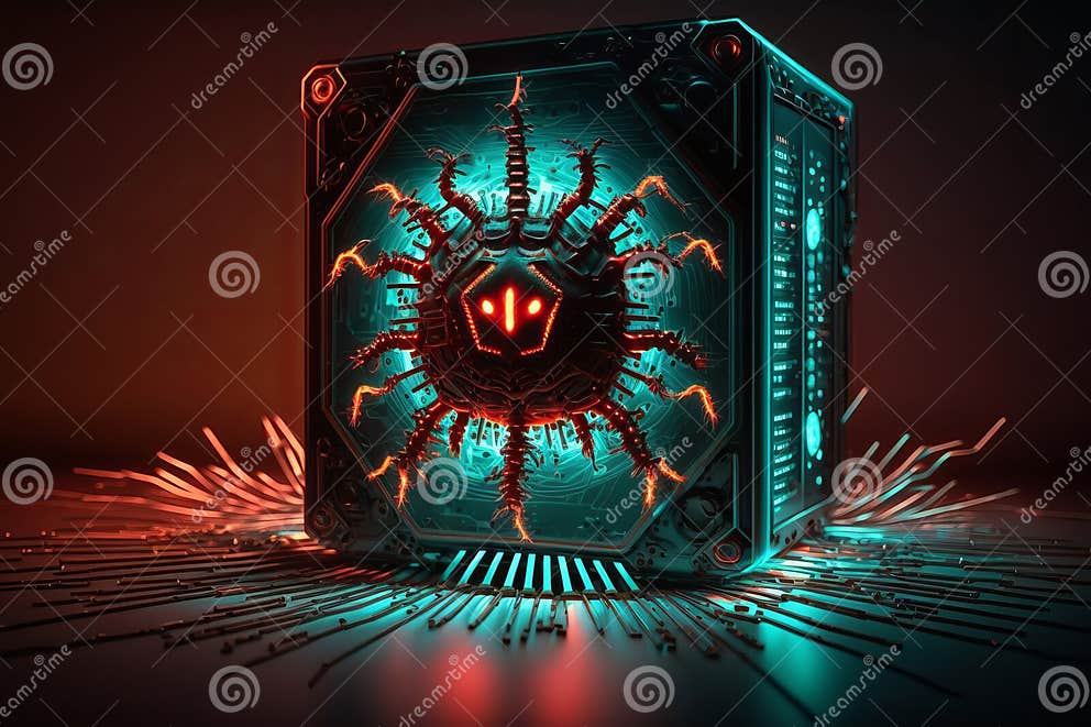 Computer Virus Background. Malware, Ransomware, Spam, Phishing, Hacked ...