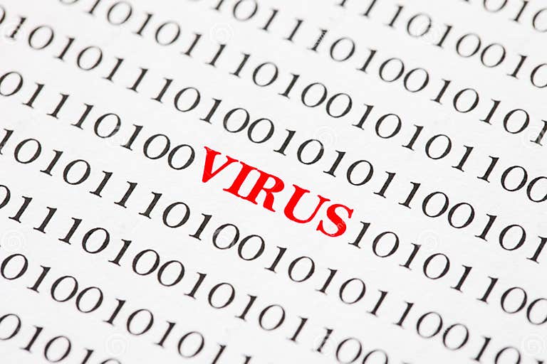 Computer Virus on Binary Code Stock Photo - Image of communications ...