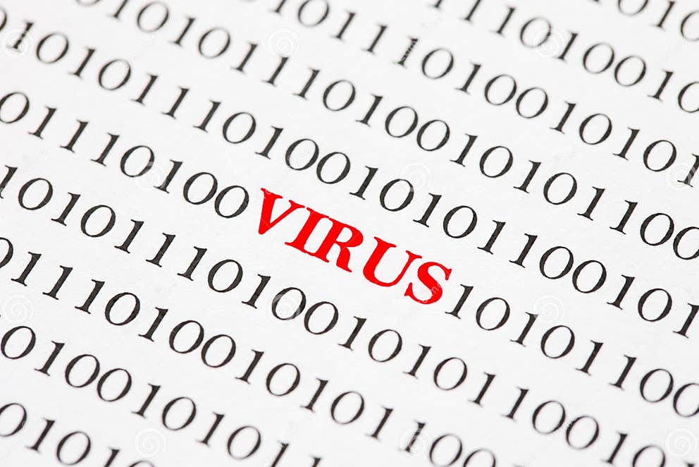 Computer Virus on Binary Code Stock Photo - Image of communications ...