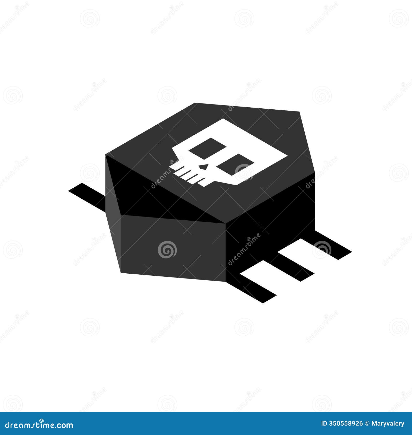 Computer Virus Bug Isolated. Spyware for Your Pc Stock Vector ...