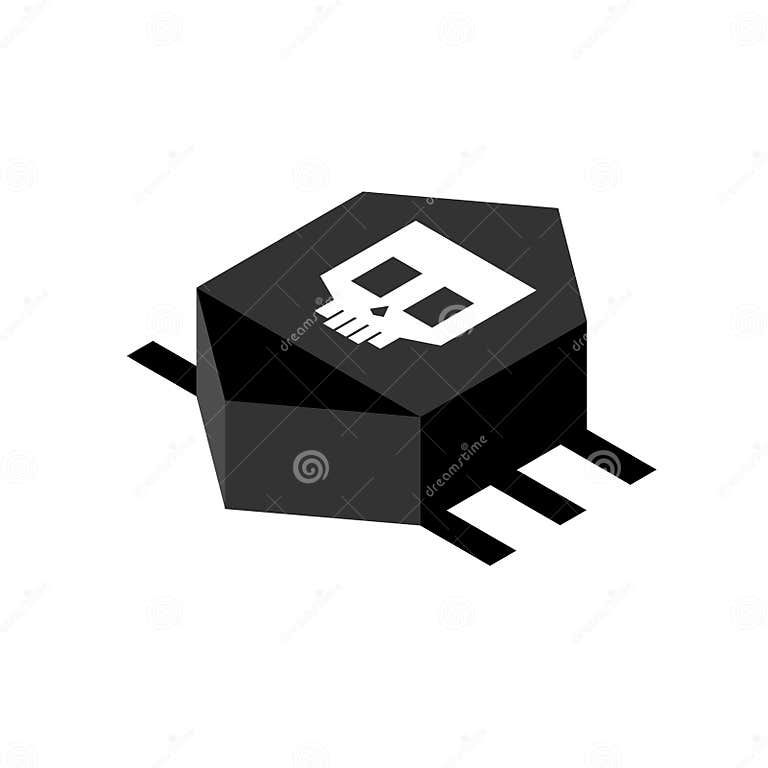 Computer Virus Bug Isolated. Spyware for Your Pc Stock Vector ...