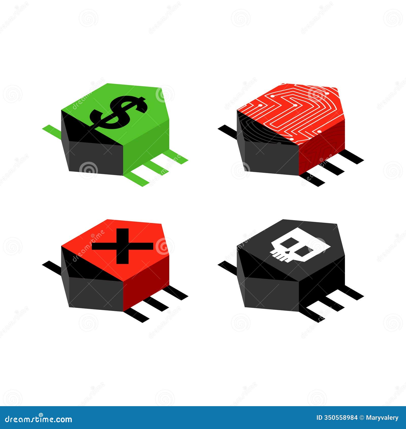 Computer Virus Bug Isolated. Spyware for Your Pc Stock Vector ...