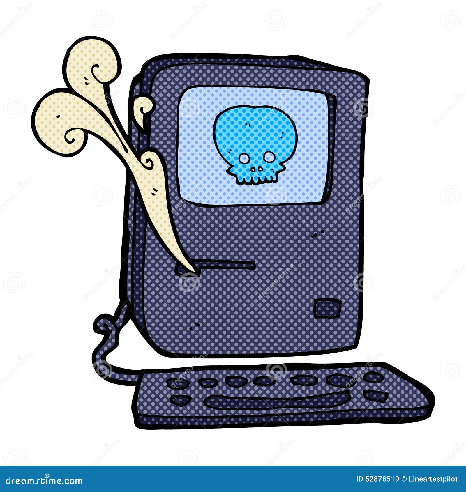 Computer Virus Comic Cartoon Stock Illustration - Illustration of clip ...