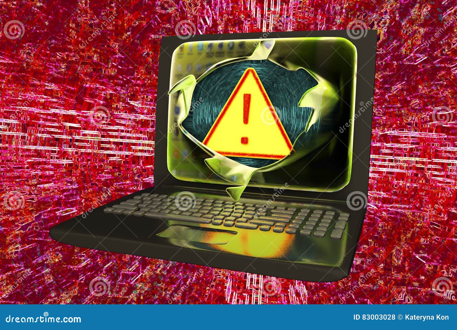 Computer Virus, Conceptual Image Stock Illustration - Illustration of ...