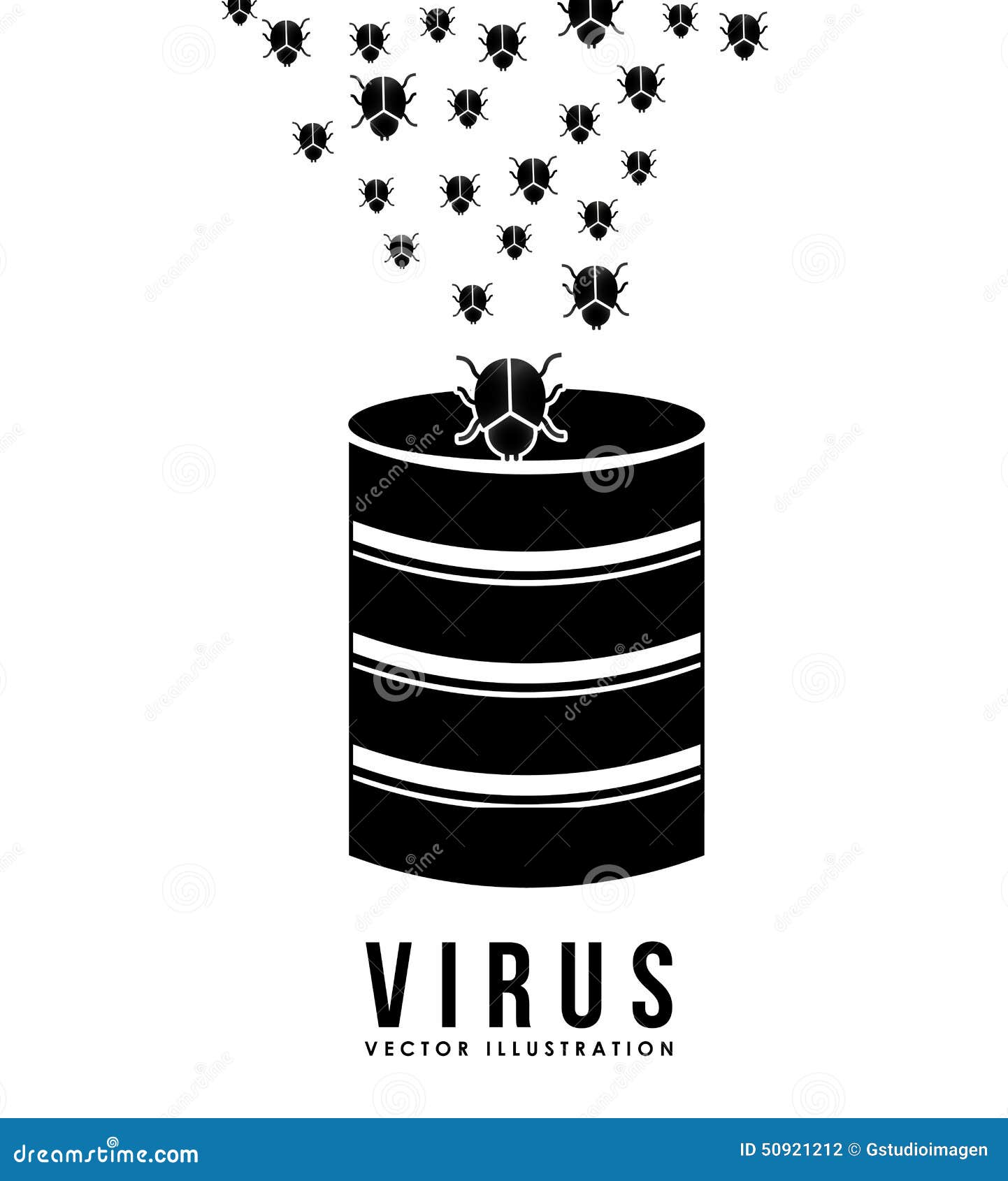 Computer virus stock vector. Illustration of symbol, alert - 50921212