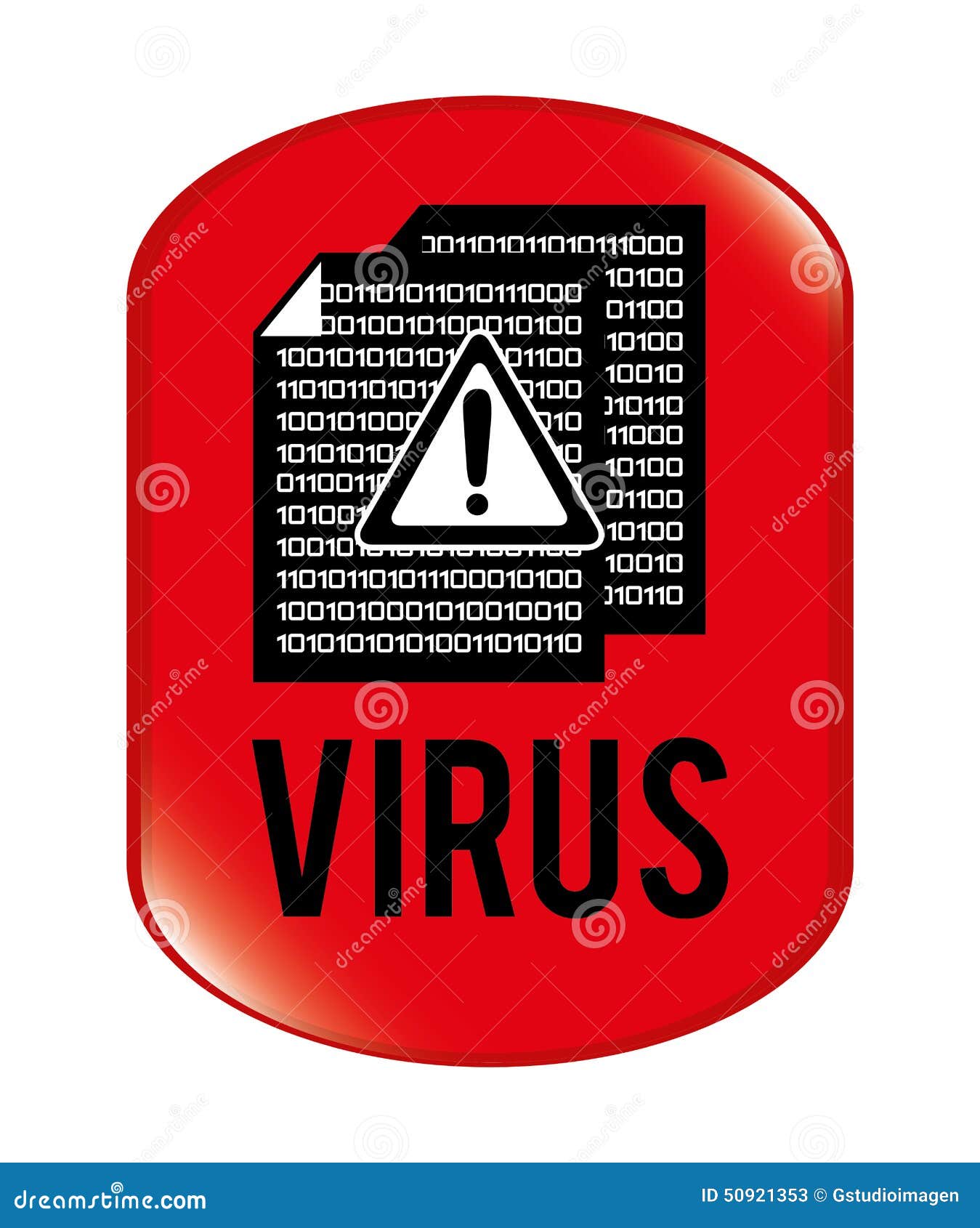 Computer virus stock vector. Illustration of cyber, technology - 50921353
