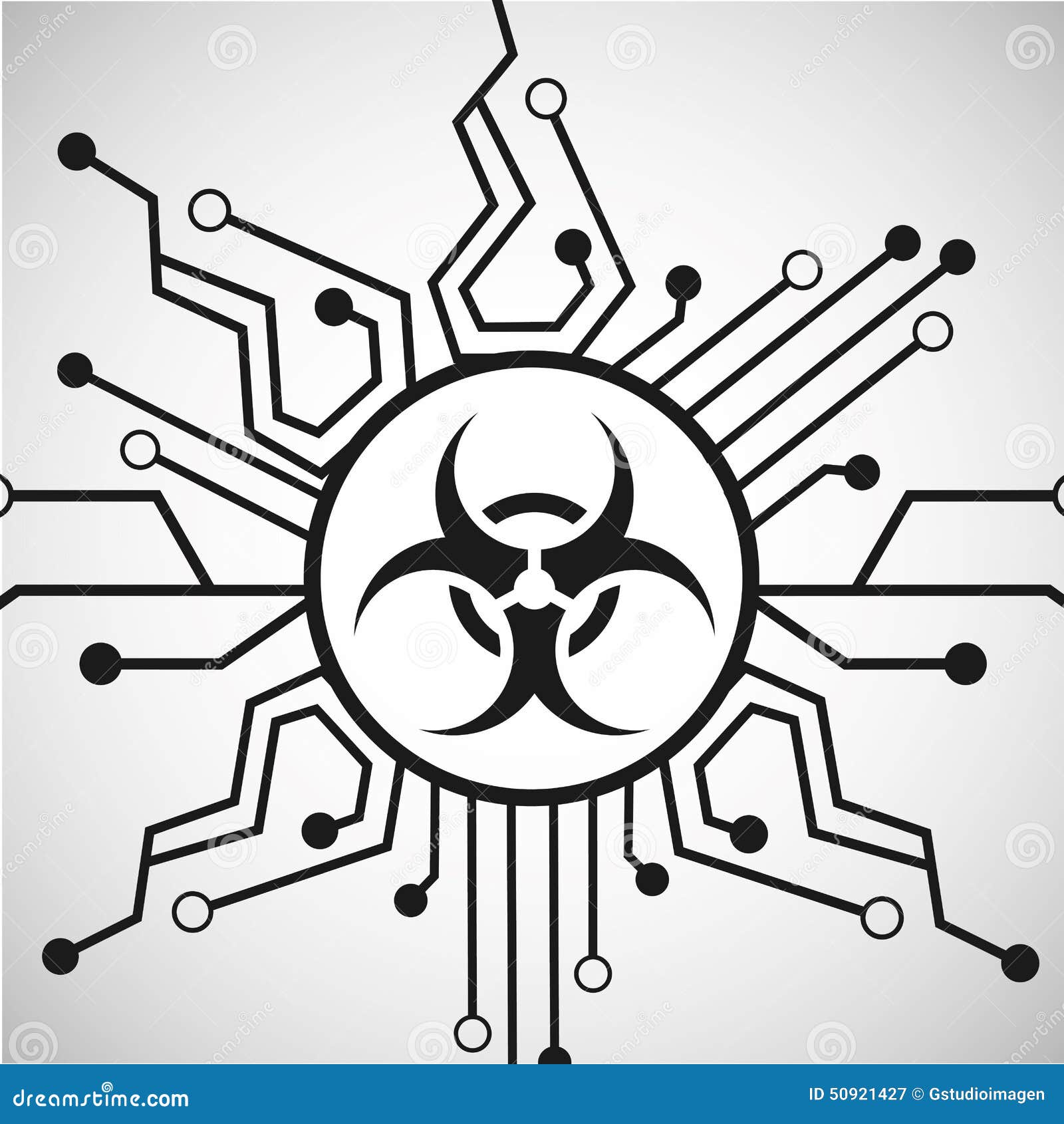 Computer virus stock vector. Illustration of trojan, infected - 50921427