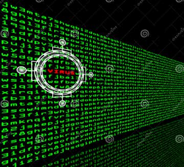 Computer Virus Detection in a Firewall of Machine Code Stock Photo ...