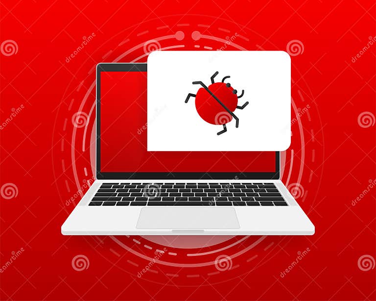 Computer Virus in Devices. Alert on Screen. Scanning of Problems ...
