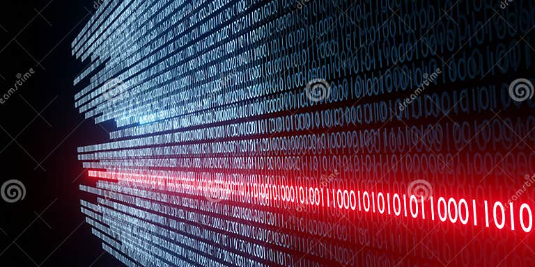 Computer Virus Encryption Digital Binary Data and Secure Data Concept Abstract Technology ...