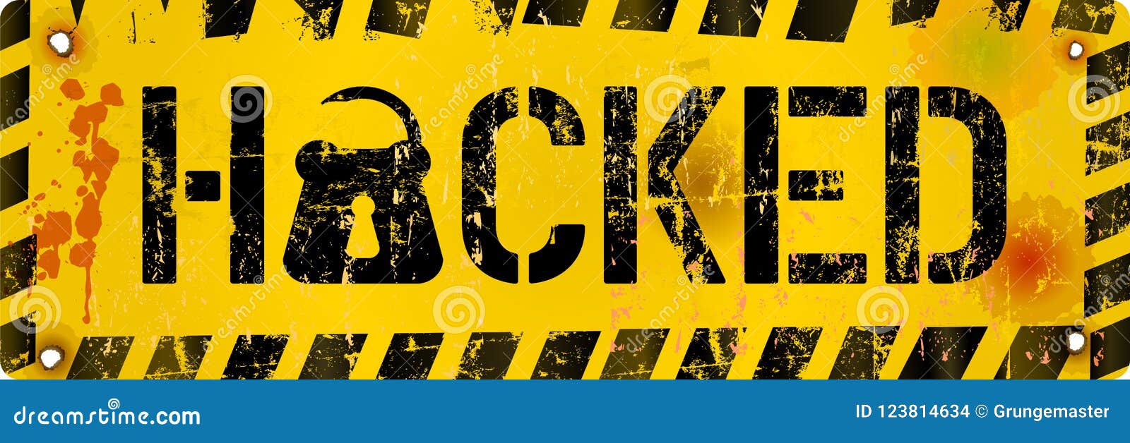 Computer Virus, Hacker Alert Sign, Vector Illustration Stock Vector ...