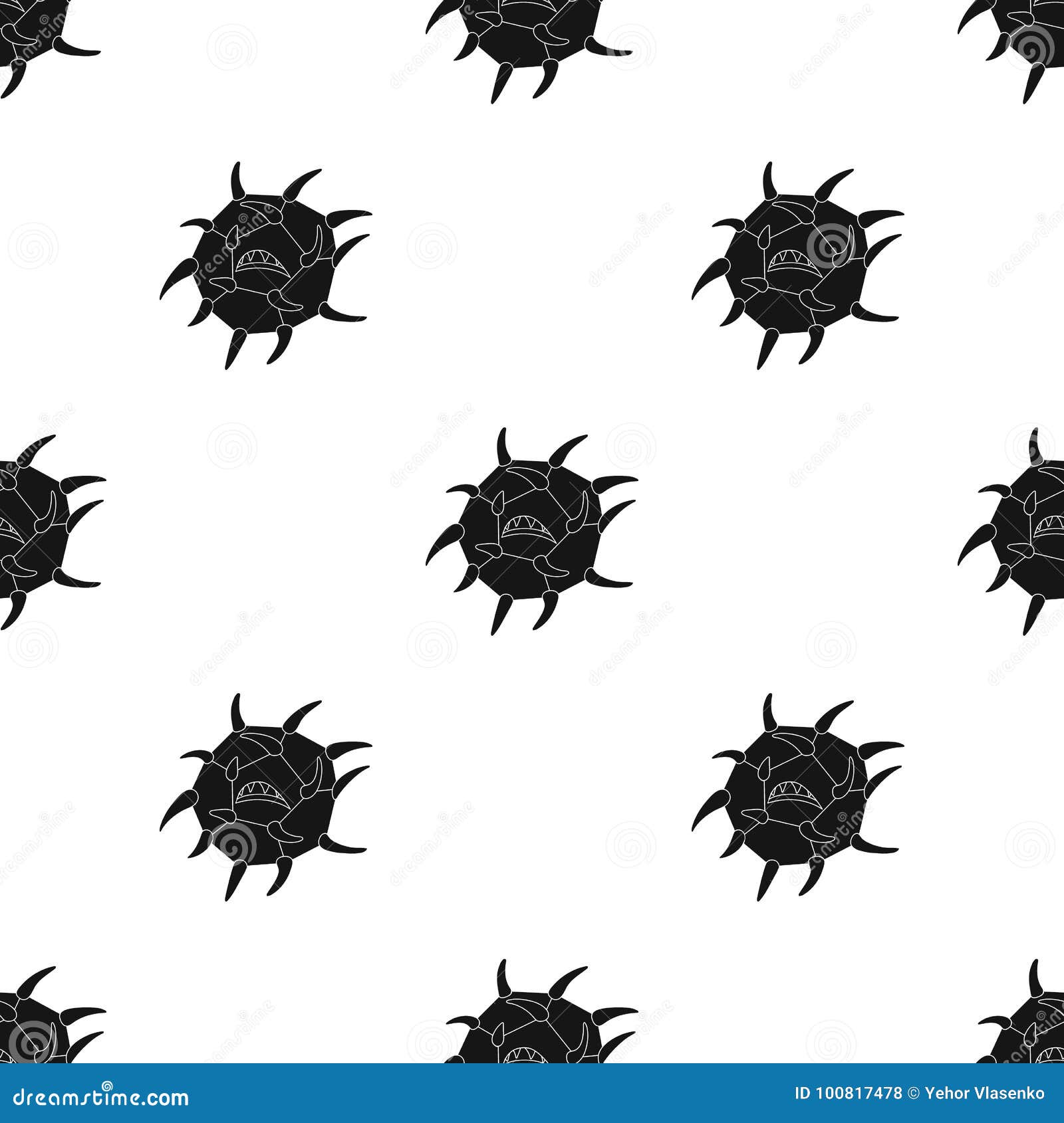 Computer Virus Icon in Black Style Isolated on White Background ...