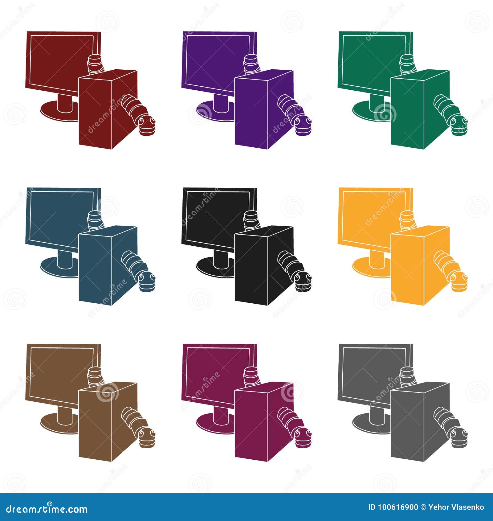 Computer Virus Icon in Black Style Isolated on White Background ...