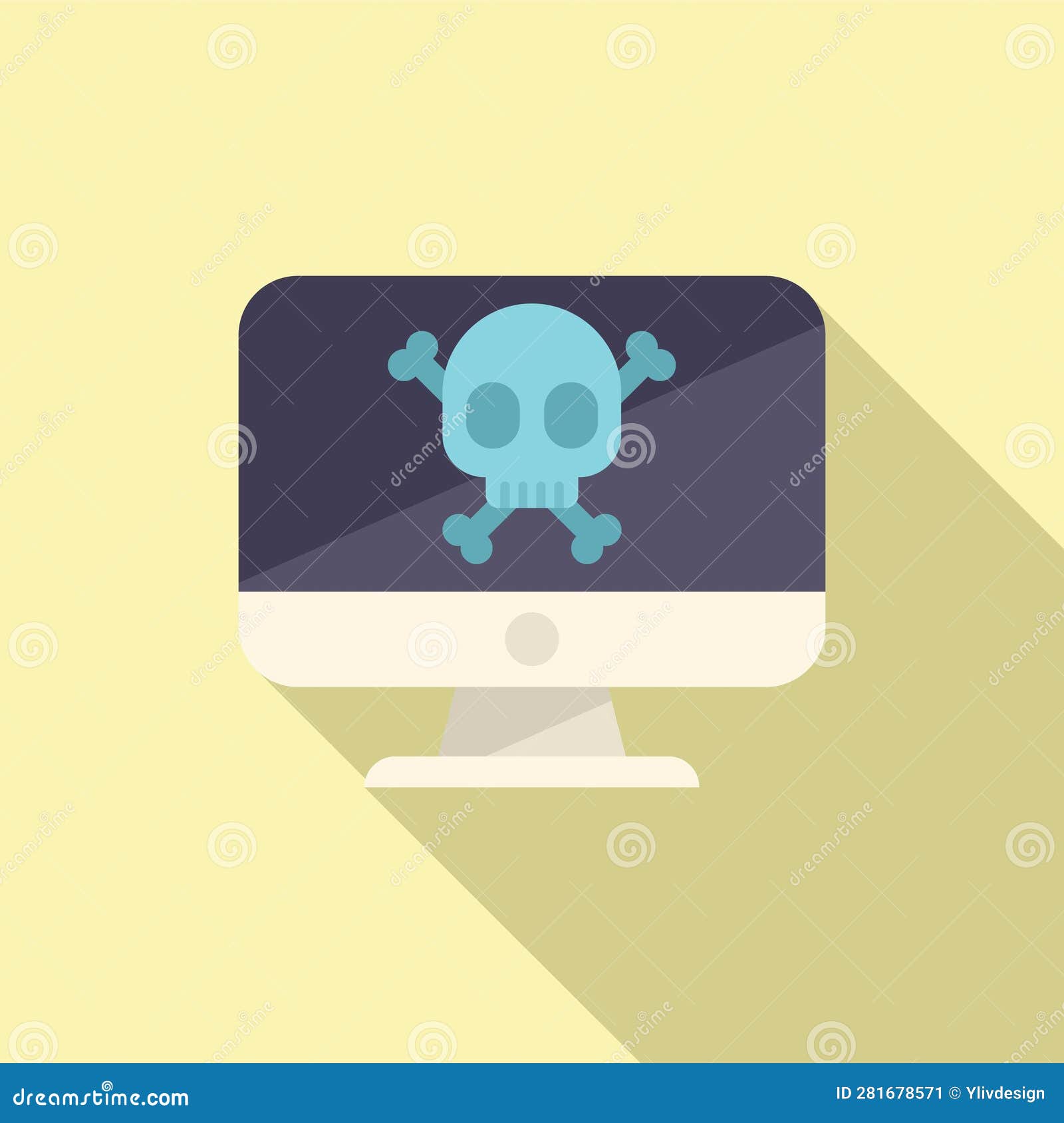 Computer Virus Icon Flat Vector. Alert Email Stock Vector ...