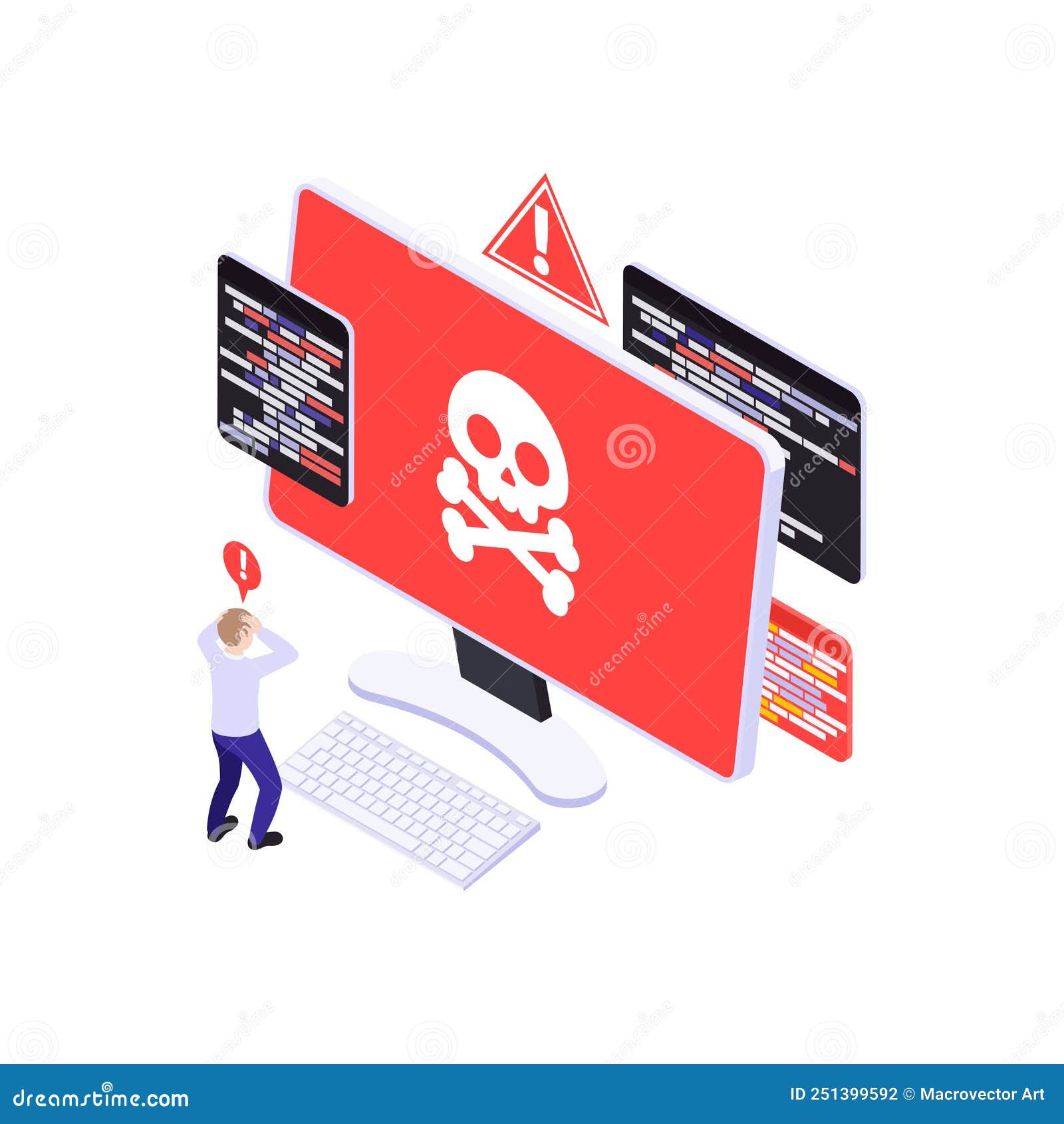 Computer Virus Icon stock vector. Illustration of background - 251399592