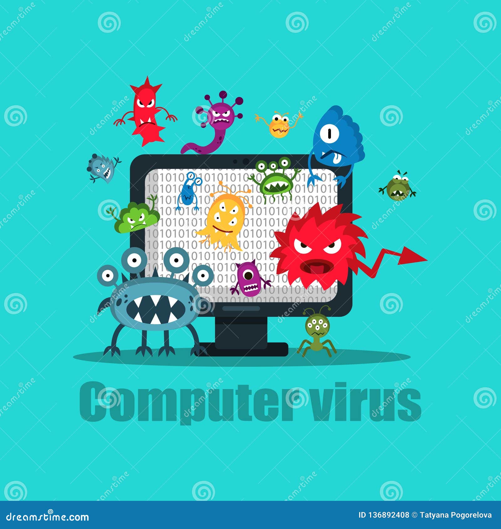 Computer Virus Illustration