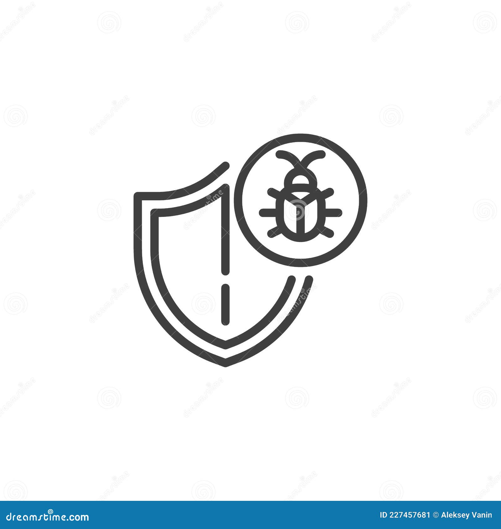Computer Virus Protection Line Icon Stock Vector - Illustration of logo ...