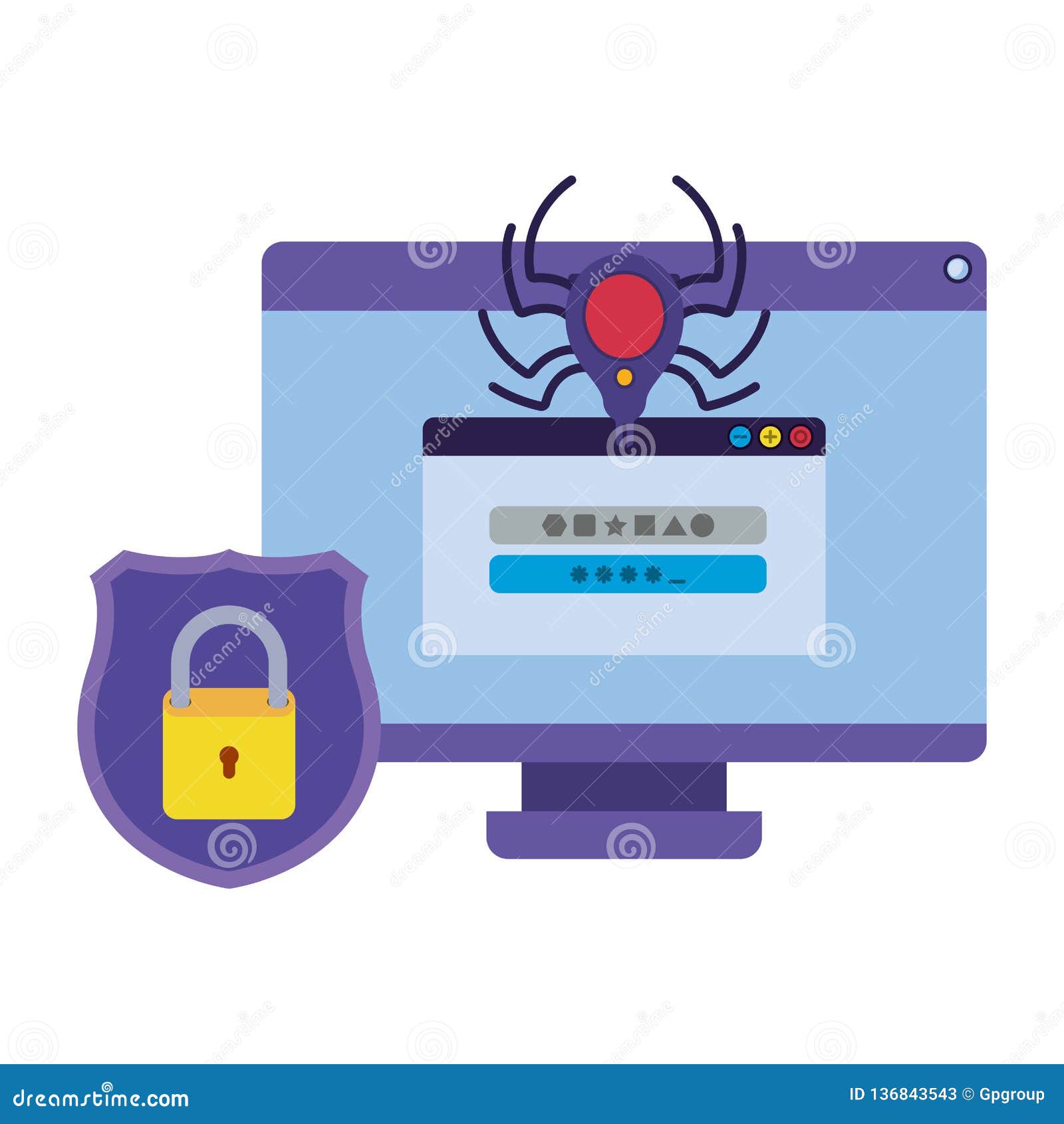 Computer Virus Scan Avatar Character Stock Vector - Illustration of ...