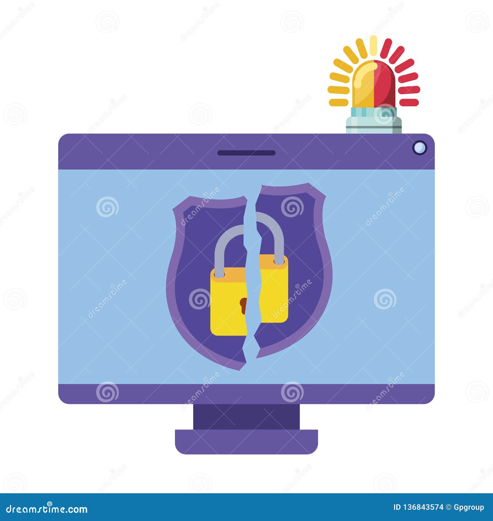 Computer Virus Scan Avatar Character Stock Vector - Illustration of ...