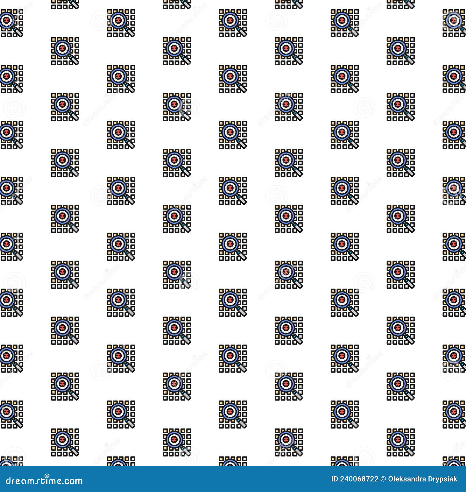 Computer Virus Search, Security System Pattern with Various Icons ...