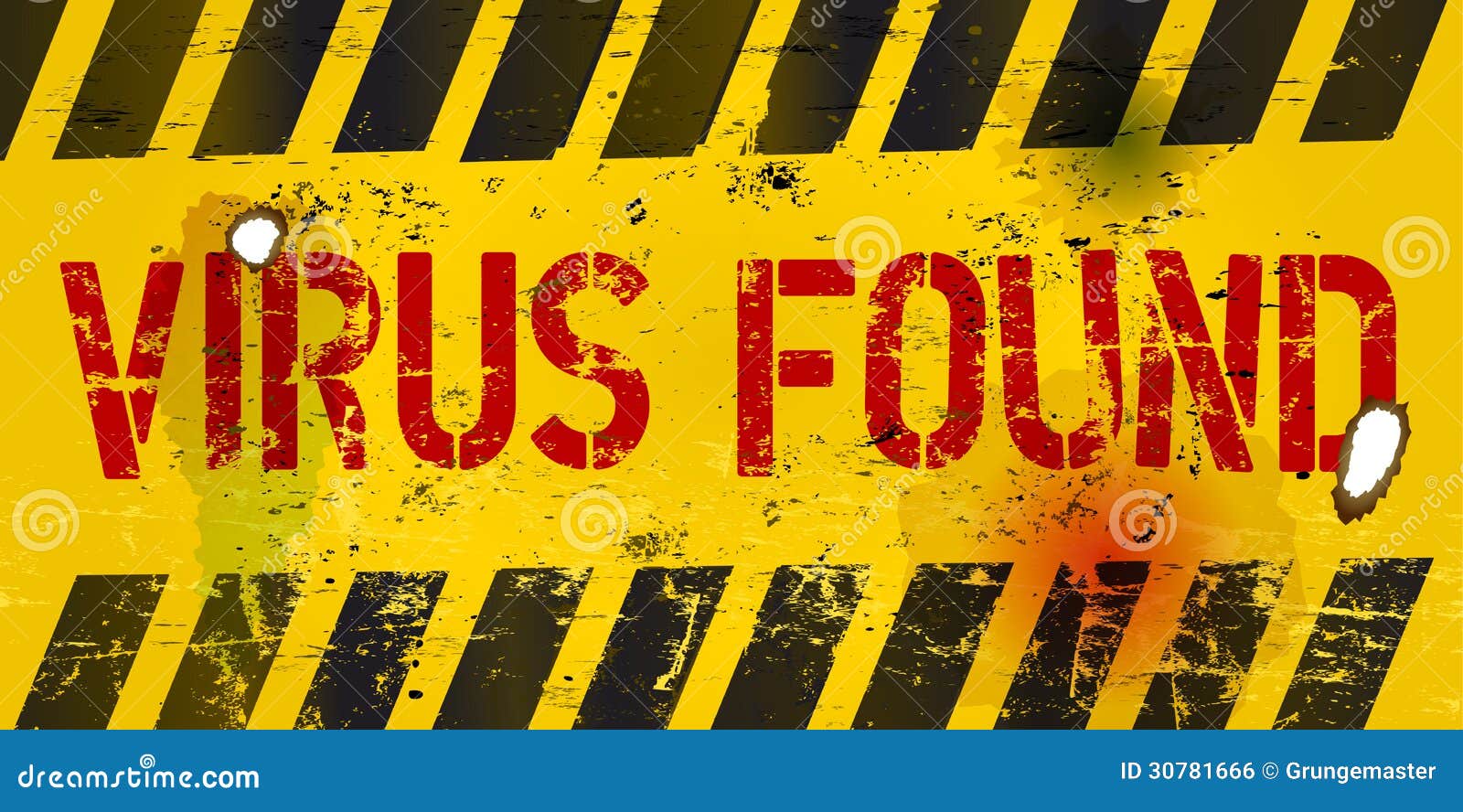 Computer virus sign, stock vector. Illustration of alert - 30781666