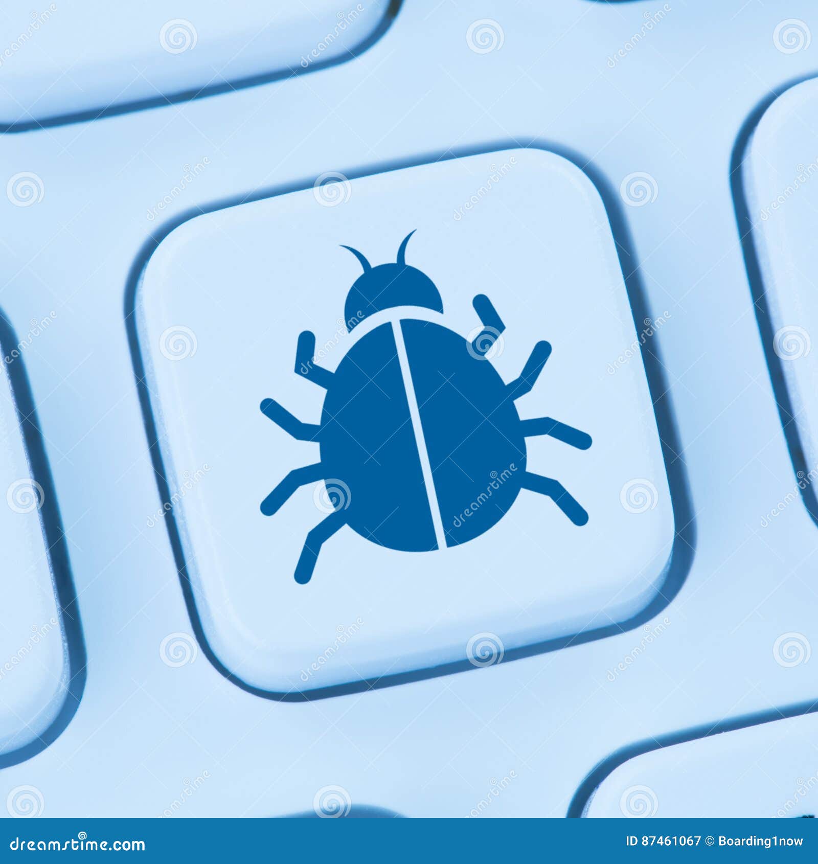 Computer Virus Trojan Network Online Security Blue Internet Web Stock ...