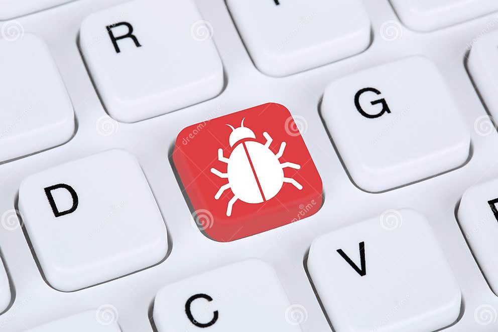 Computer Virus or Trojan Network Security on the Internet Stock Photo ...