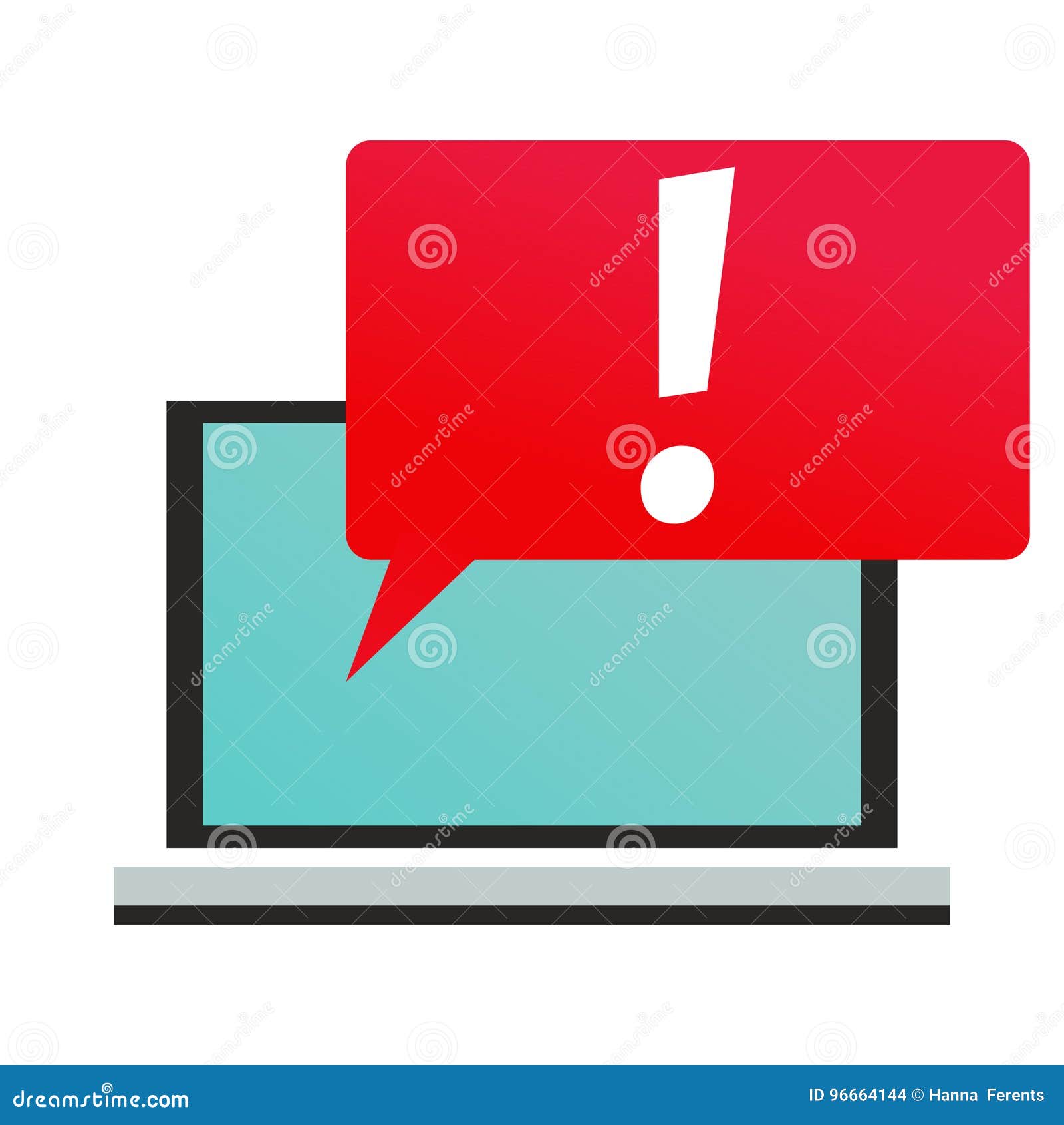 A computer with a virus stock vector. Illustration of network - 96664144