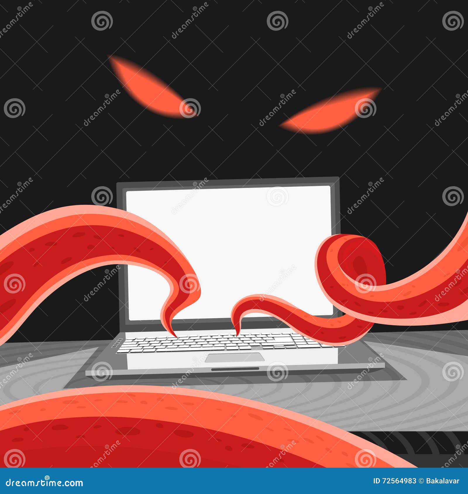 Computer Virus Vector Illustration Stock Vector - Illustration of virus ...
