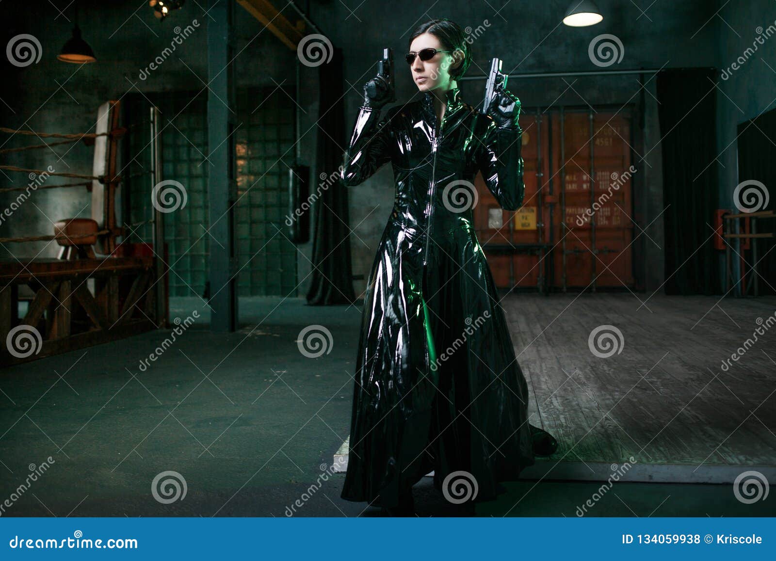 Computer Viruses and Cybersecurity, Concept. Young Woman Dressed in ...