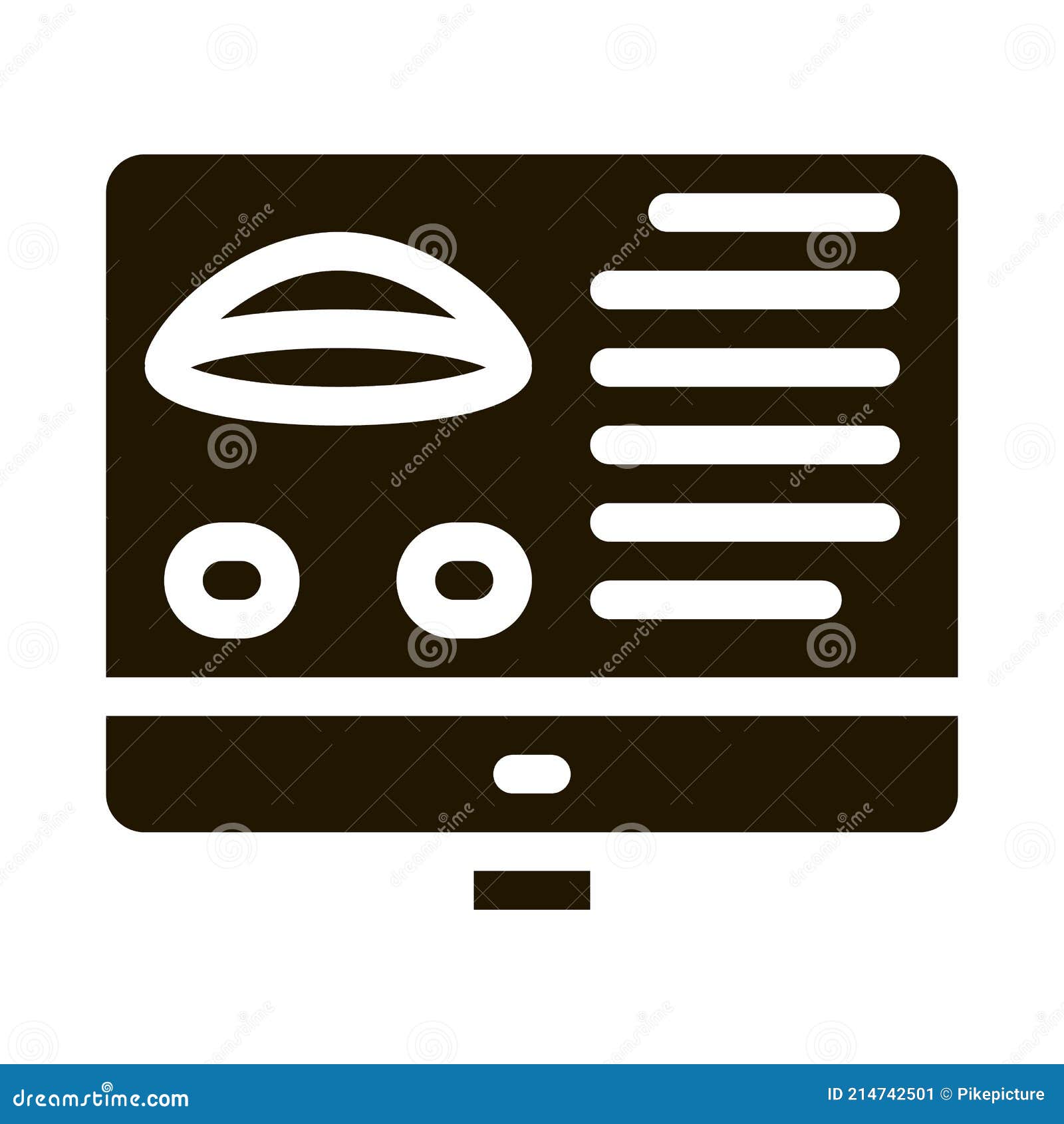 Computer Vision Analysis Icon Vector Glyph Illustration Stock Vector ...