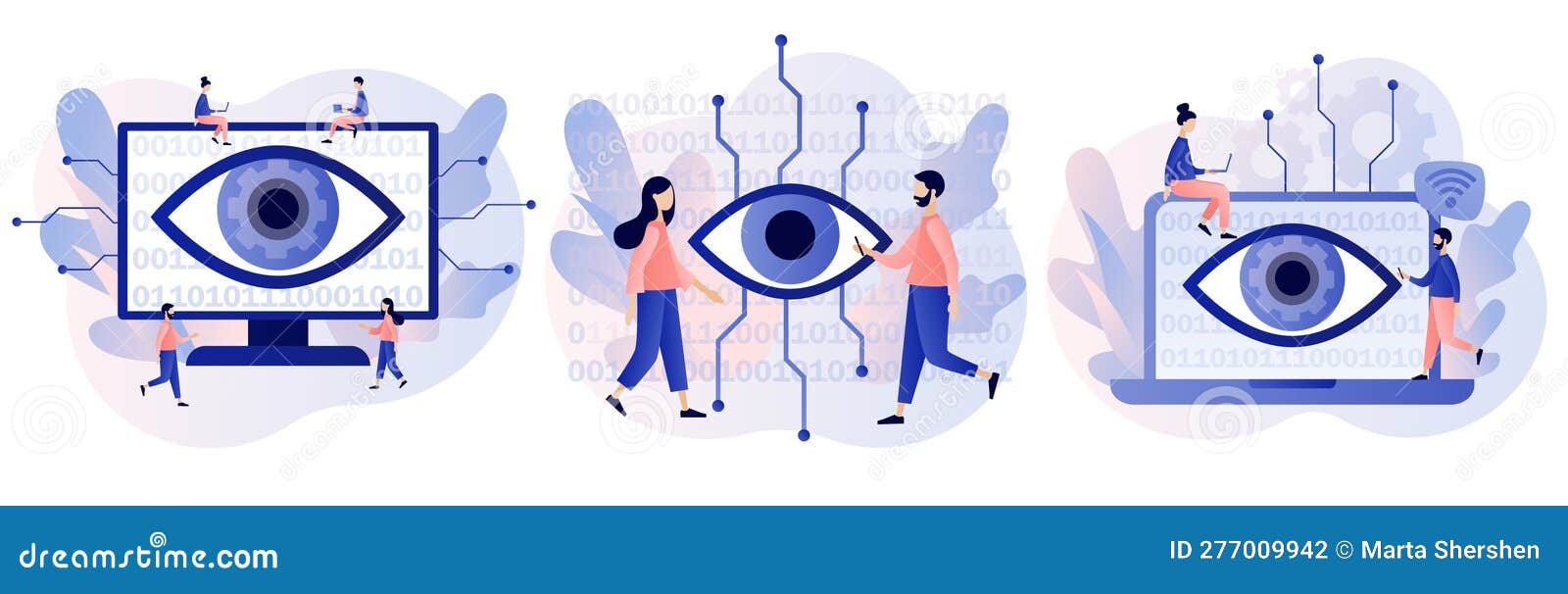 Computer Vision. Artificial Intelligence Concept. Neuro Vision Stock ...