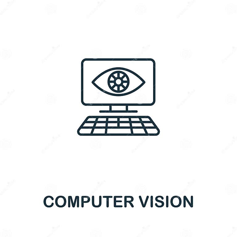 Computer Vision Icon from Artificial Intelligence Collection. Simple ...