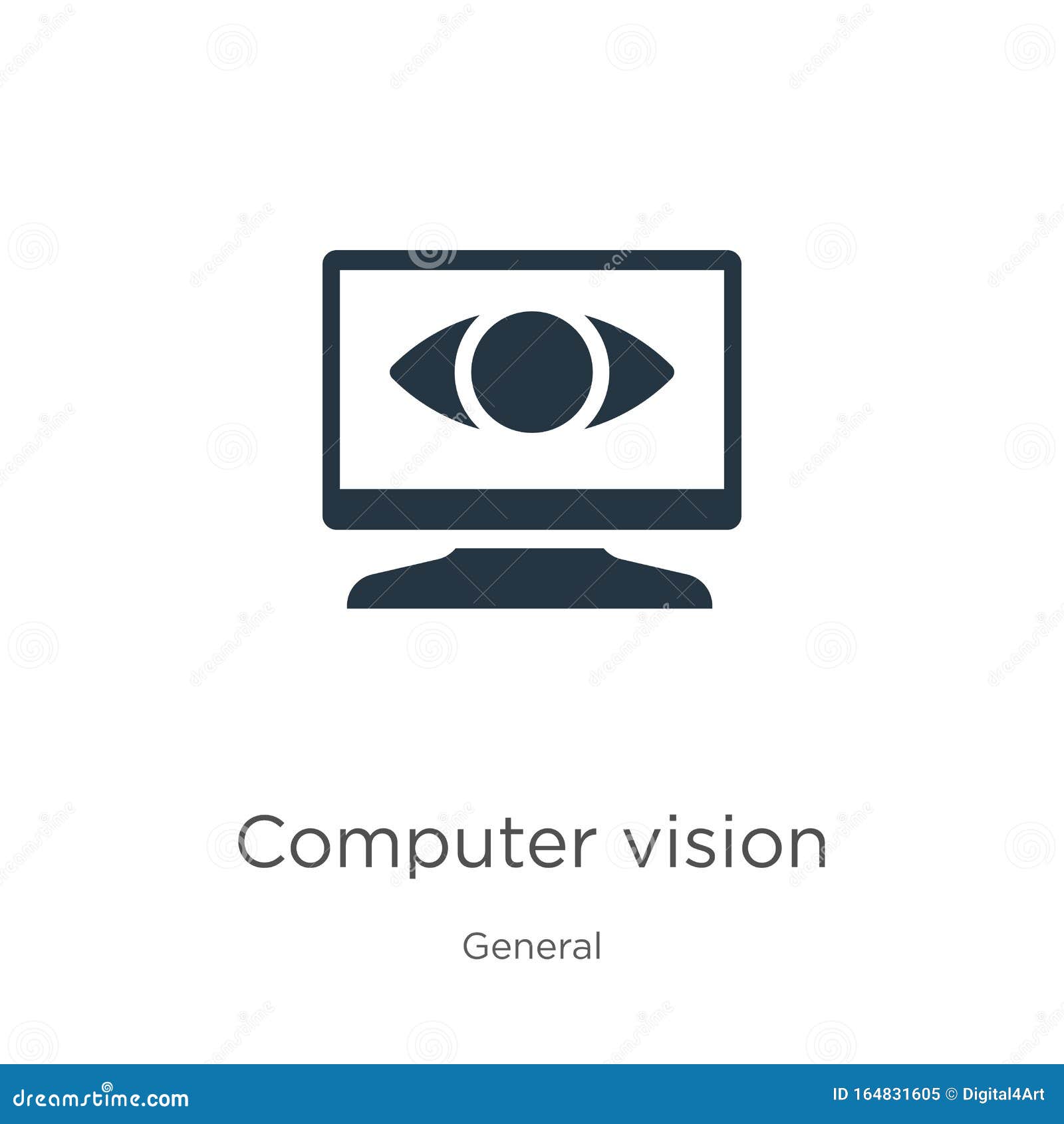 Computer Vision Icon Vector. Trendy Flat Computer Vision Icon from ...