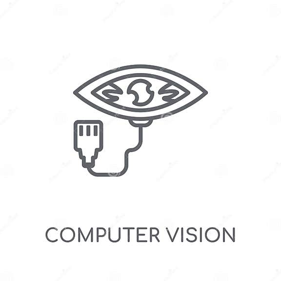 Computer Vision Linear Icon. Modern Outline Computer Vision Logo Stock ...