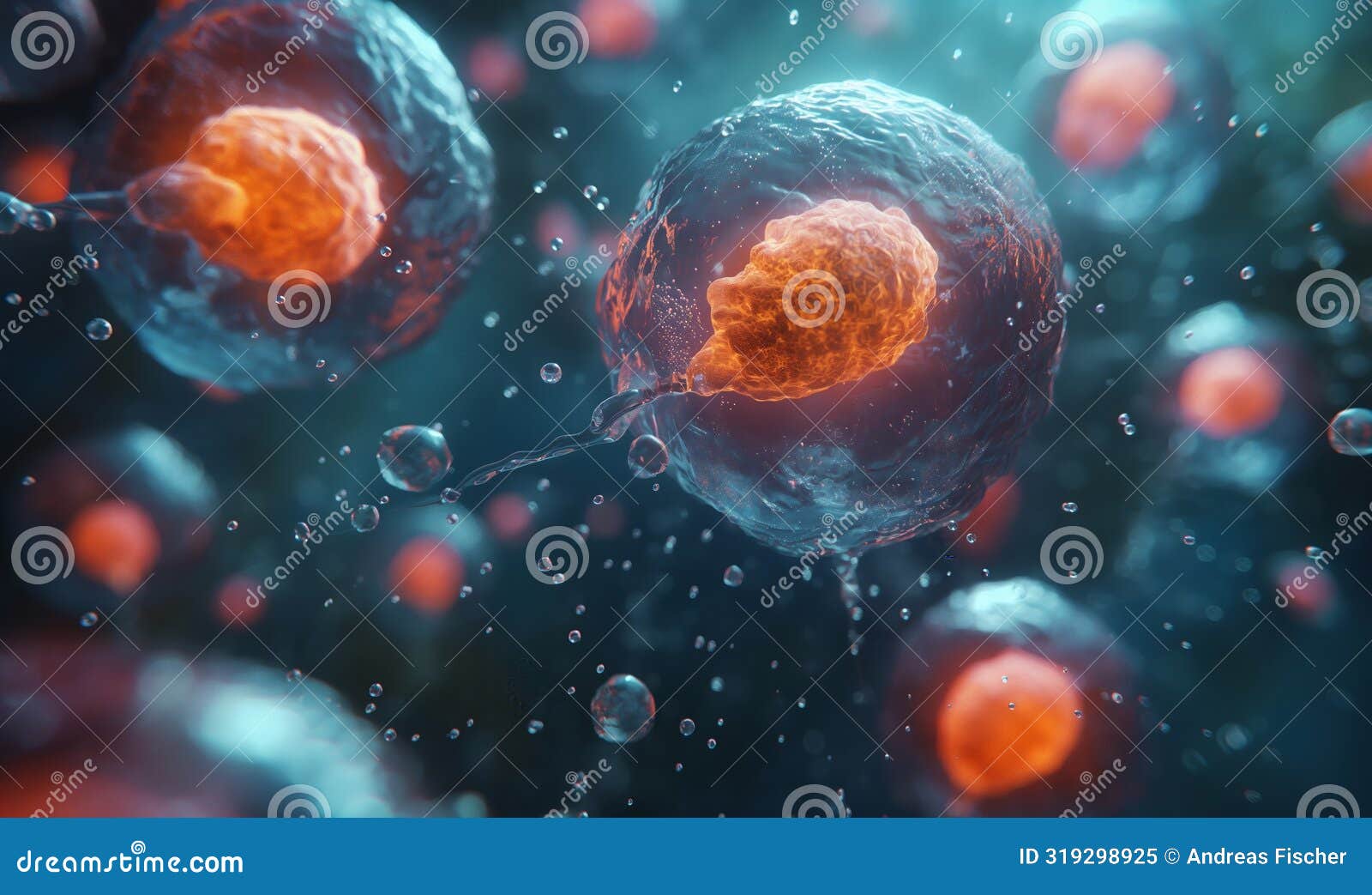 Computer Visualization of the Concept of Human Fertility. Stock Image ...