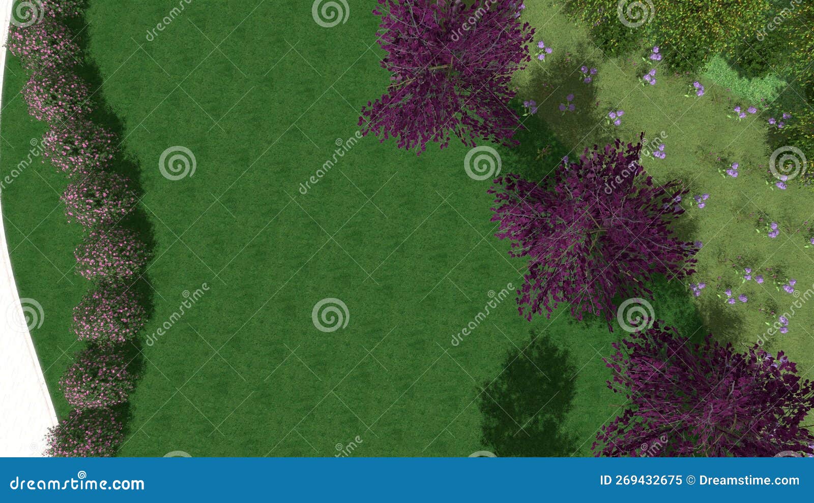 3D Illustration of a Modern Landscape Design of a City Square. Texture ...