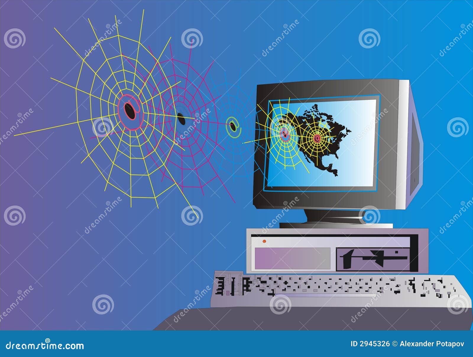 Computer and web stock illustration. Illustration of data - 2945326