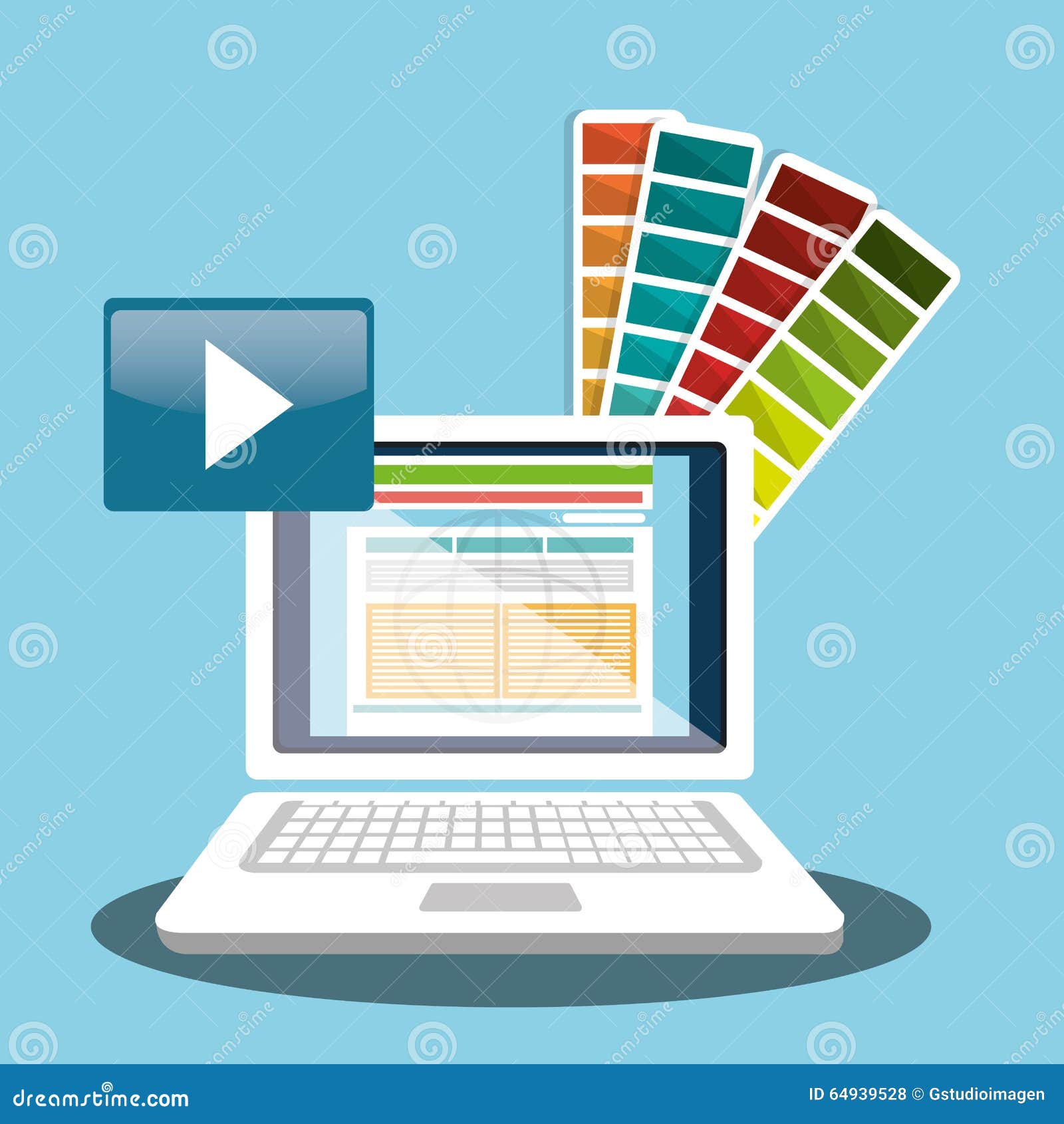 Computer web design stock illustration. Illustration of symbol - 64939528