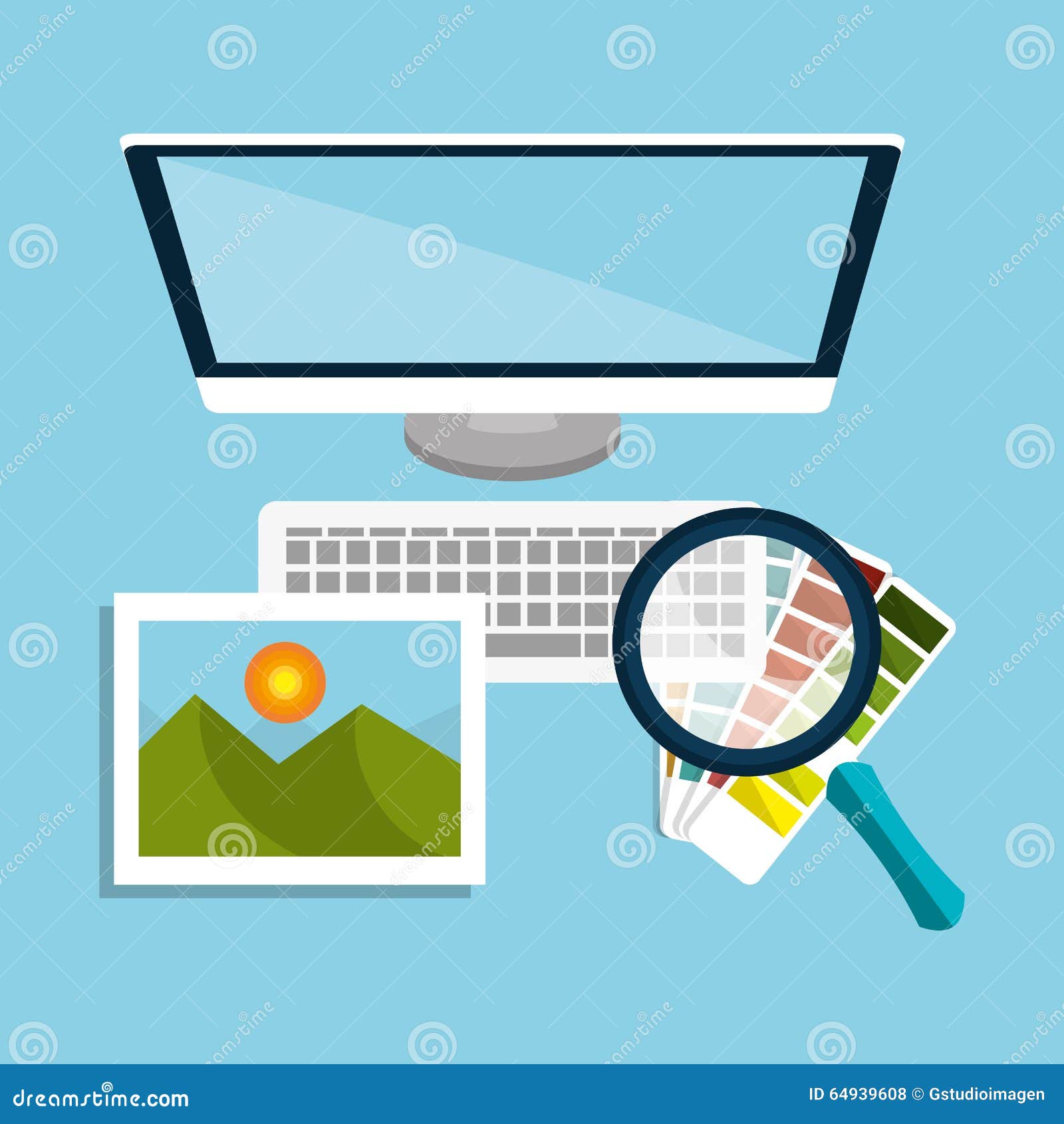 Computer web design stock illustration. Illustration of concept - 64939608
