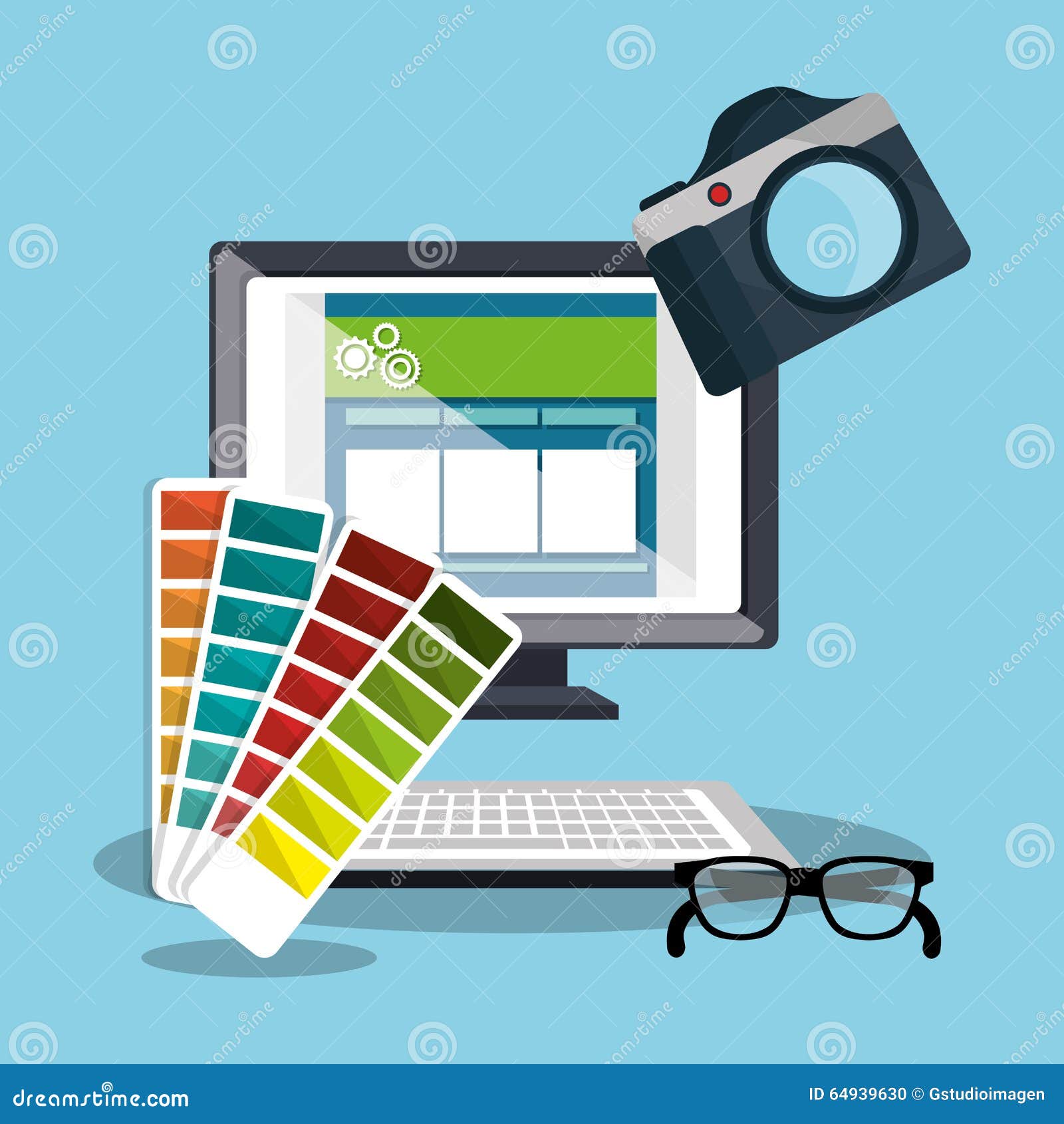 Computer web design stock illustration. Illustration of network - 64939630